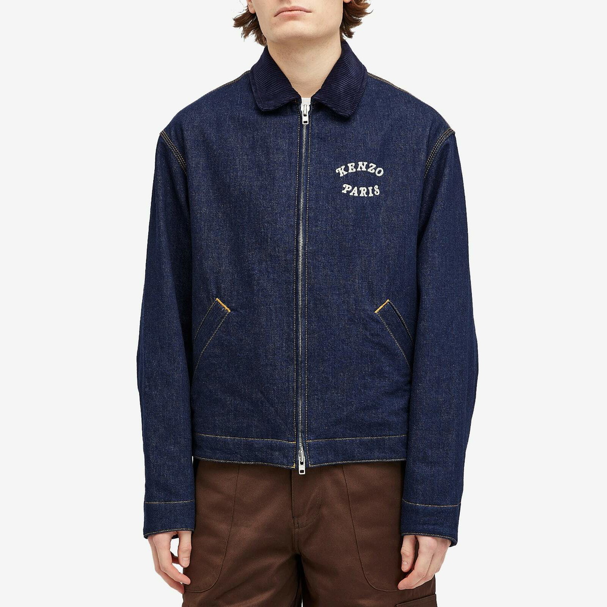 Kenzo Men's Verdy Collection Padded Workwear Jacket in Blue Kenzo