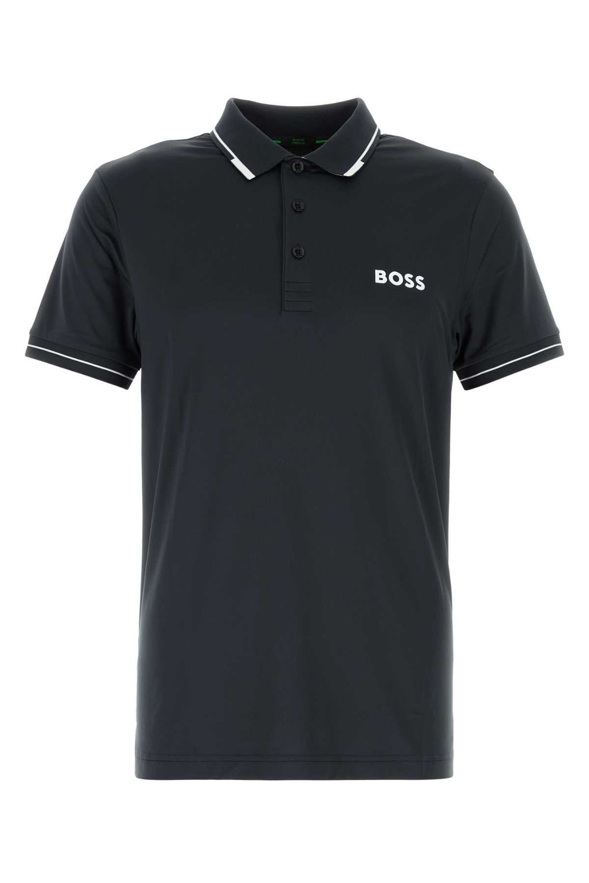 Hugo Boss Midnight Blue Stretch Polyester Polo Shirt Hugo Boss