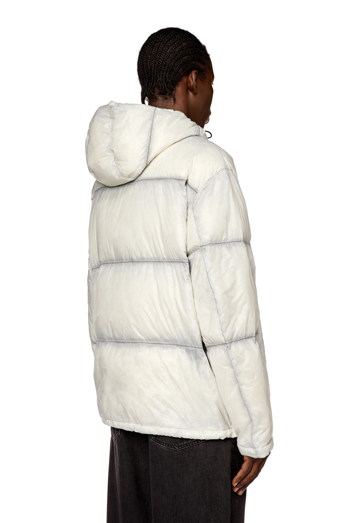 Diesel Hooded down jacket in sheer ripstop - Winter Jackets Mens in ...