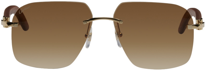 Cartier Brown 'Signature C De Cartier' Sunglasses Cartier