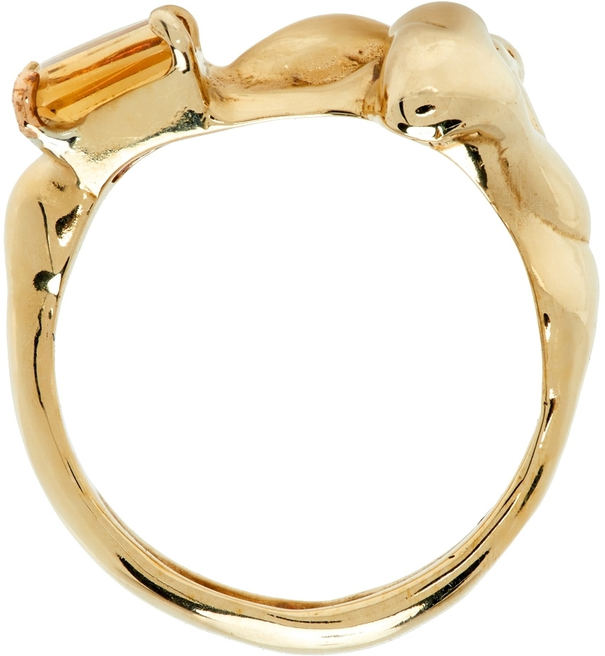 Faris Gold Lava Gem Ring Faris