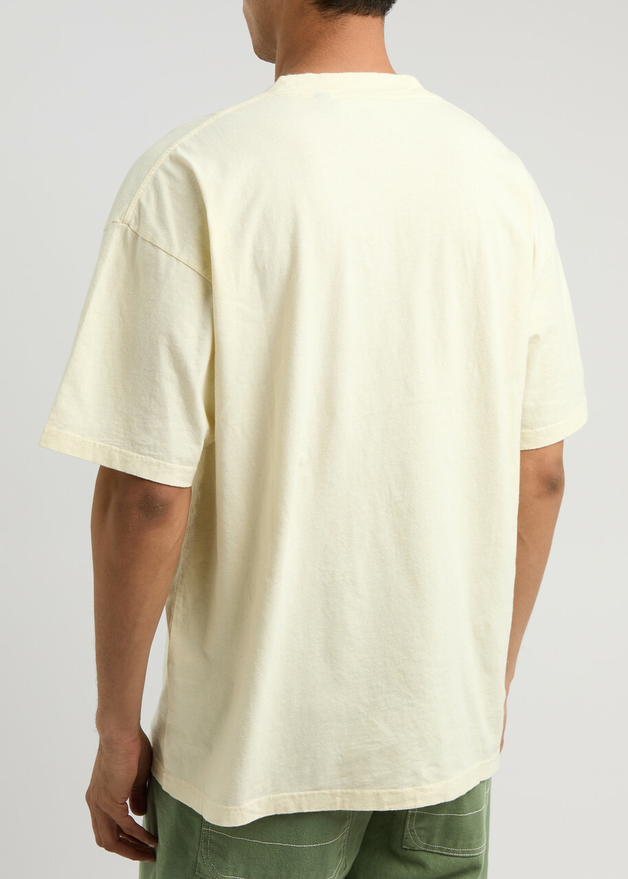 Represent Permanent Vacation Logo Cotton-blend T-shirt Cream Represent