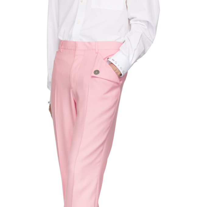 Burberry Pink Wool Trousers Burberry
