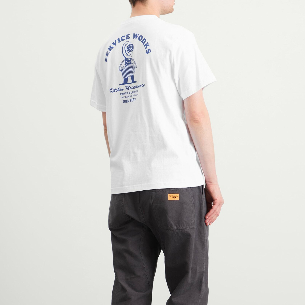 Service Works Men's Maintenance T-Shirt in White Service Works