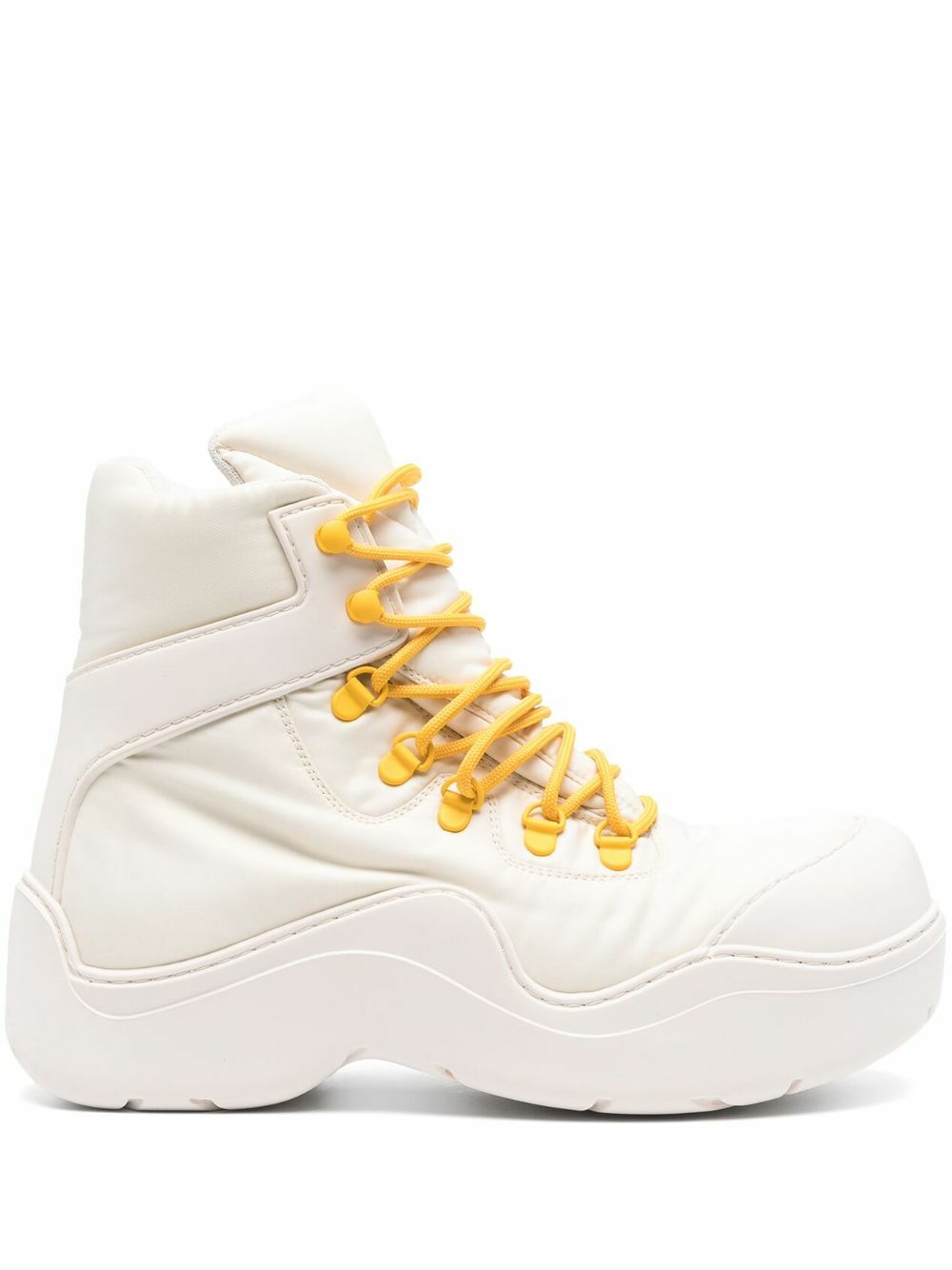 Bottega Veneta White Puddle Leather Ankle Boots Bottega Veneta