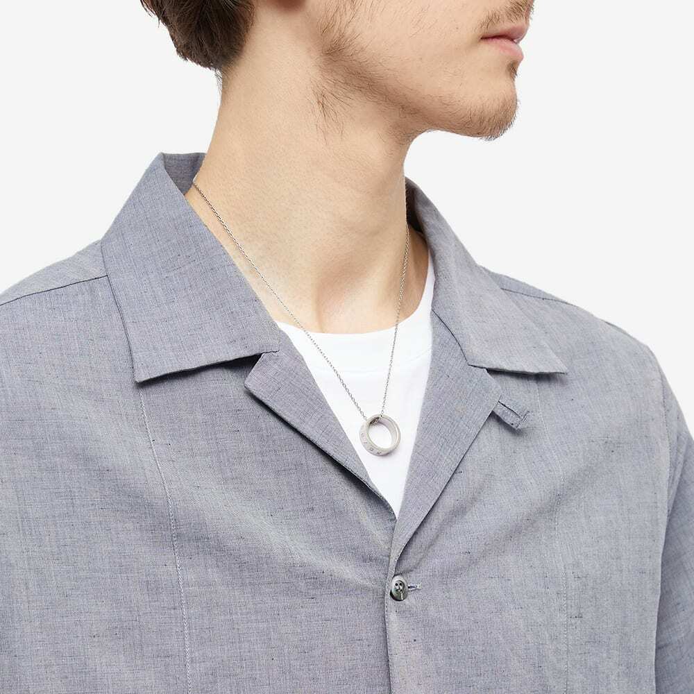 Maison Margiela Men's Number Logo Ring Necklace in Palladium Maison ...