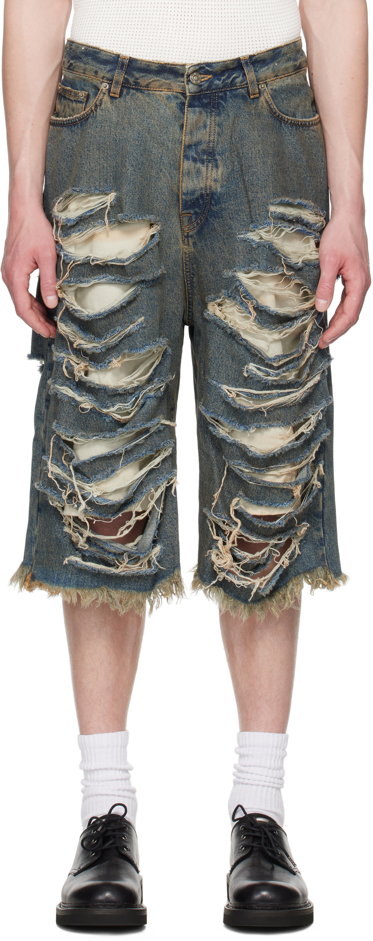 424 Blue Big Daddy Denim Shorts 424