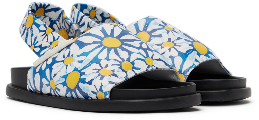 Marni Kids Blue Floral Sandals Marni