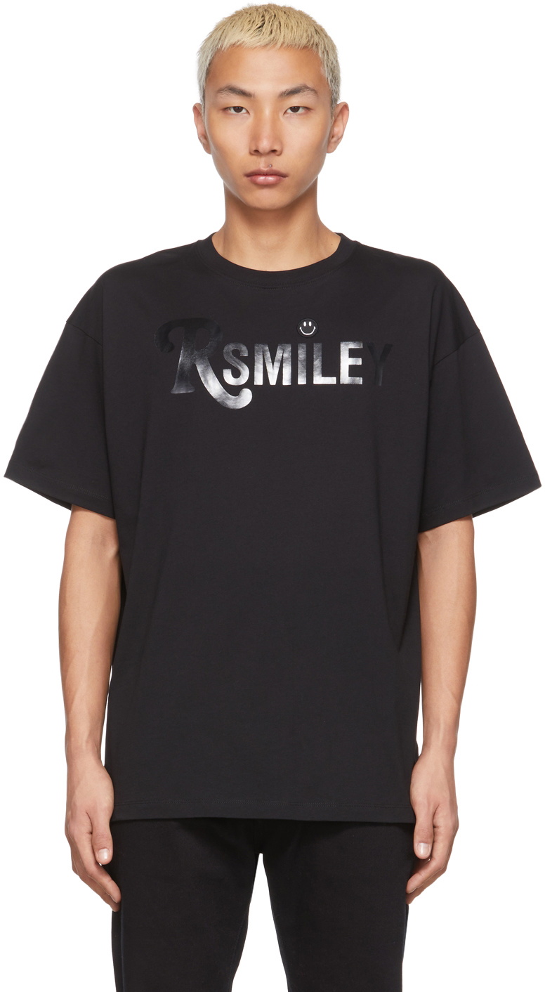 Raf Simons Black Smiley Edition RSmiley Graphic T-shirt Raf Simons