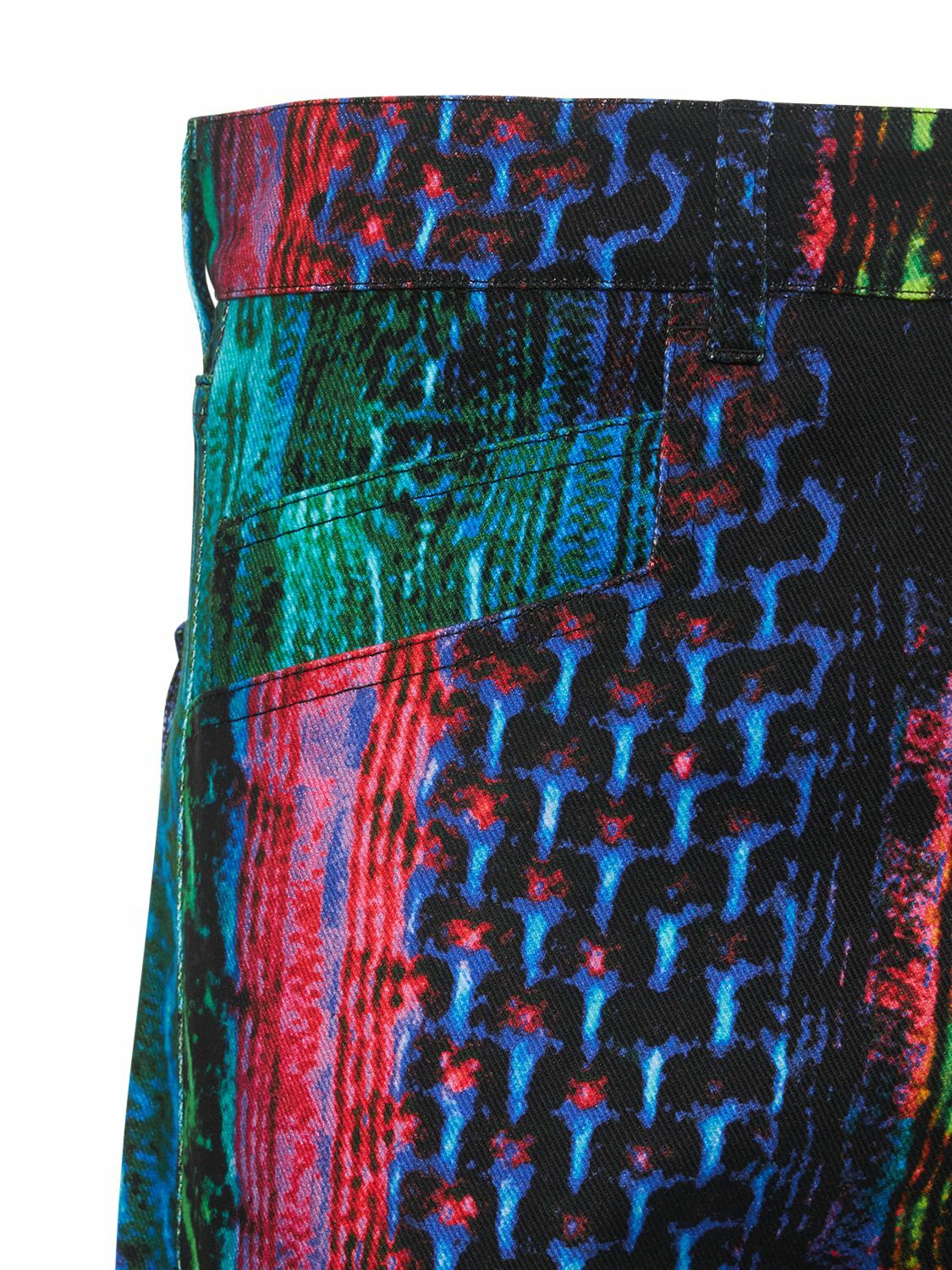 AGR Snake Print Cotton Denim Jeans AGR