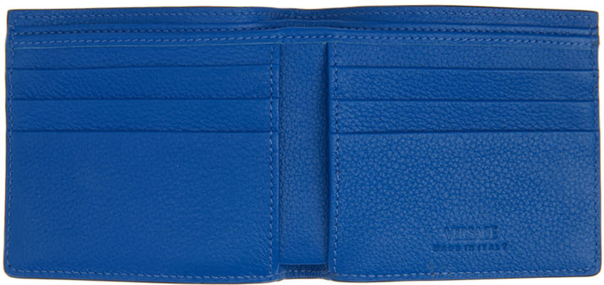 Versace Blue Greca Bifold Wallet Versace