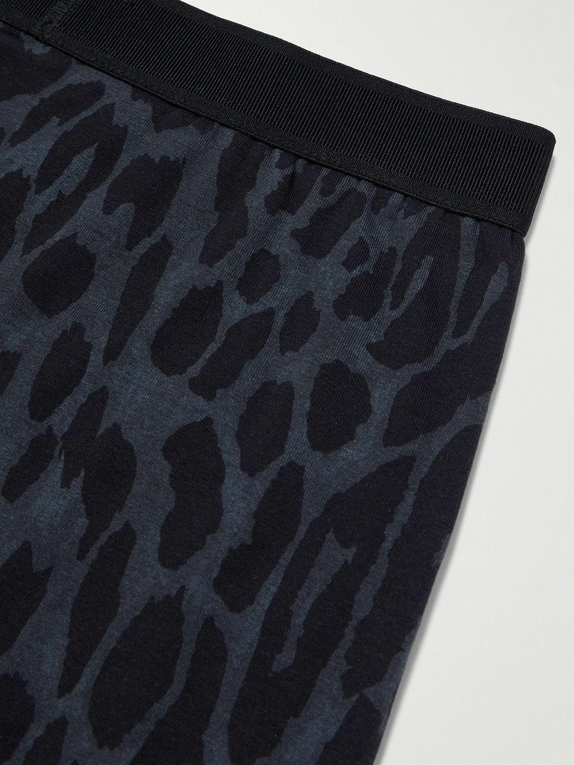 TOM FORD - Cheetah-Print Stretch-Cotton Boxer Briefs - Black TOM FORD