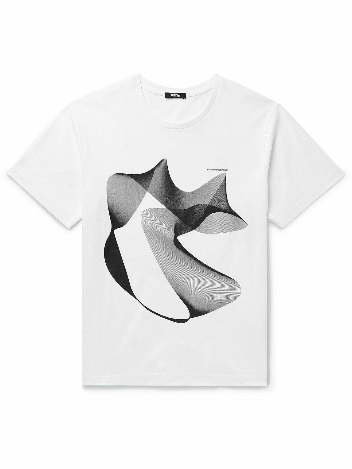 MSFTSrep - Formation Printed Cotton-Jersey T-Shirt - White MSFTSrep