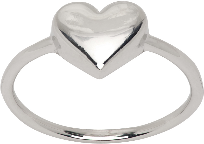 Numbering Silver #5407 Mini Heart Ring Numbering