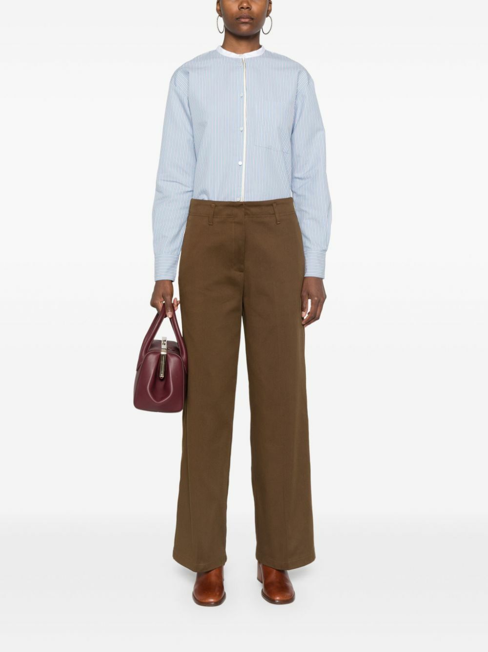 FORTE FORTE - Cotton Blend Straight Trousers Forte Forte