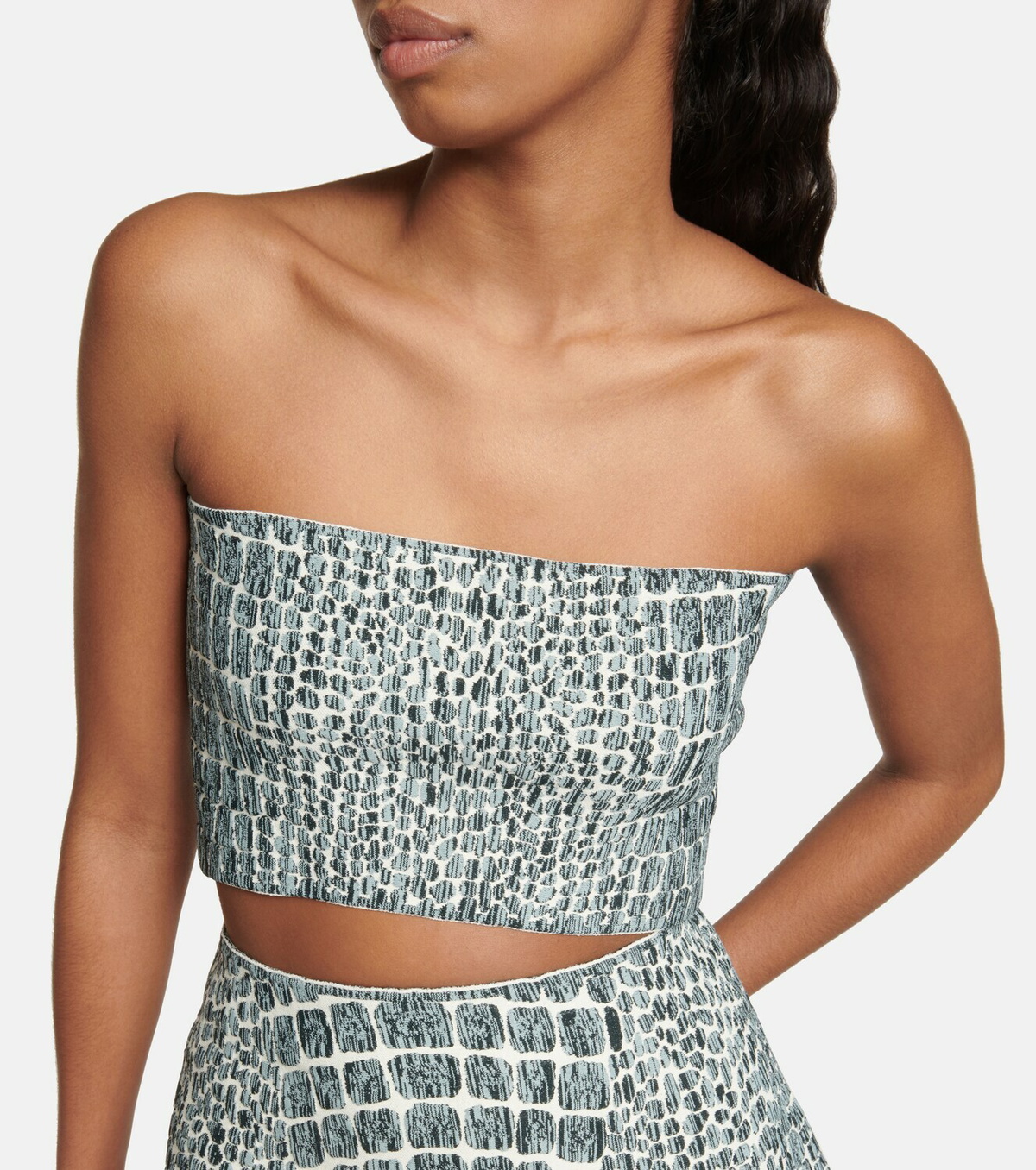 Alaïa Croc-effect bandeau top ALAÏA