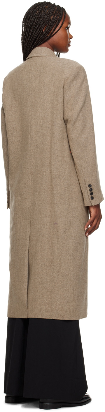 LOW CLASSIC Beige Double Long Coat Low Classic