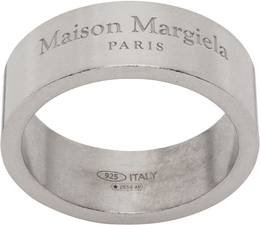 Maison Margiela Silver Logo Ring Maison Margiela