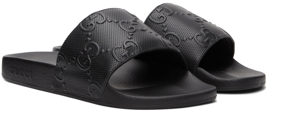 Gucci Black GG Slides Gucci