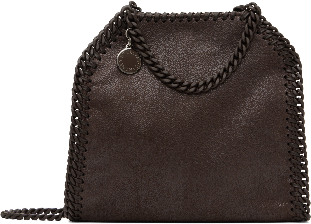 Stella McCartney Brown Falabella Tiny Enamel Bag Stella McCartney