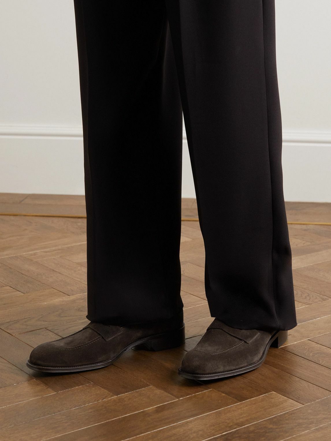 TOM FORD - Claydon Suede Penny Loafers - Brown TOM FORD