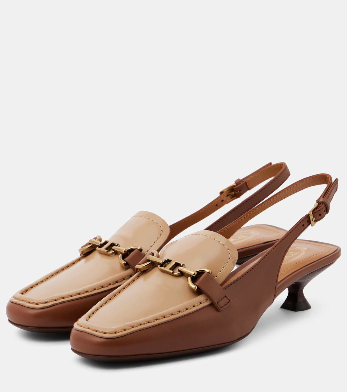 Tod's 35 leather slingback pumps Tod's