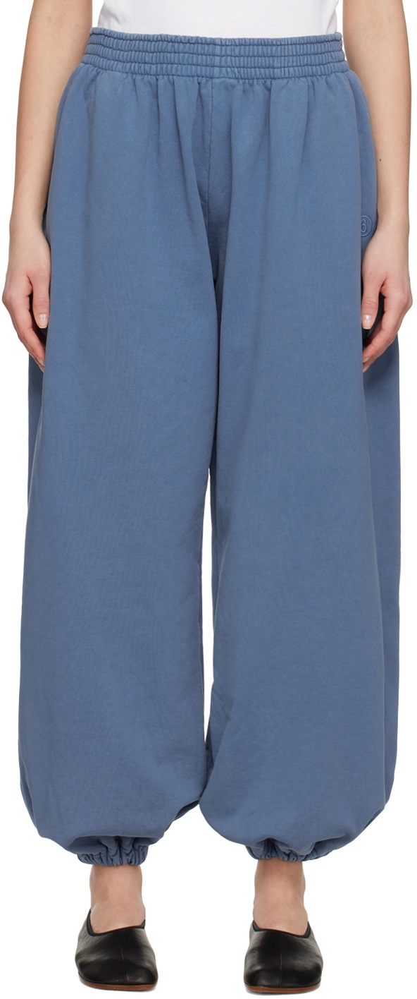 MM6 Maison Margiela Blue Oversized Lounge Pants MM6 Maison Margiela