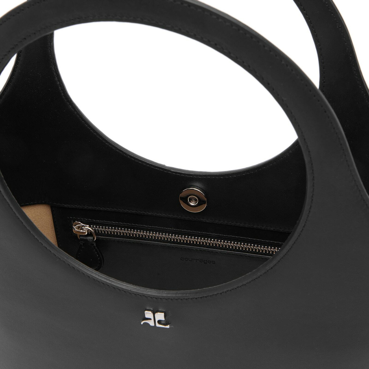 Courrèges Women's Holy Leather Bag in Black Courreges