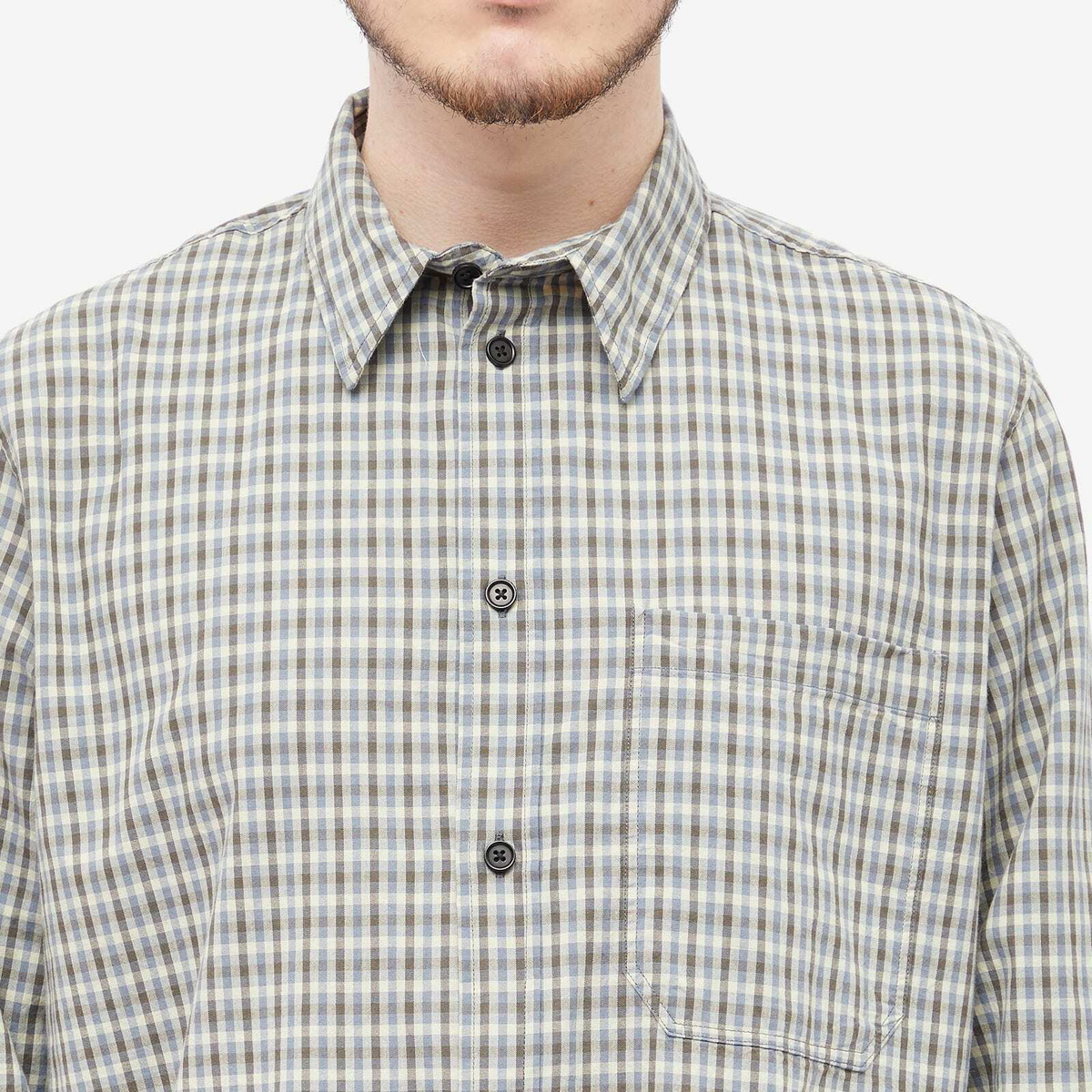 Wood Wood Men's Aster Flannel Shirt in Blue Grey Wood Wood