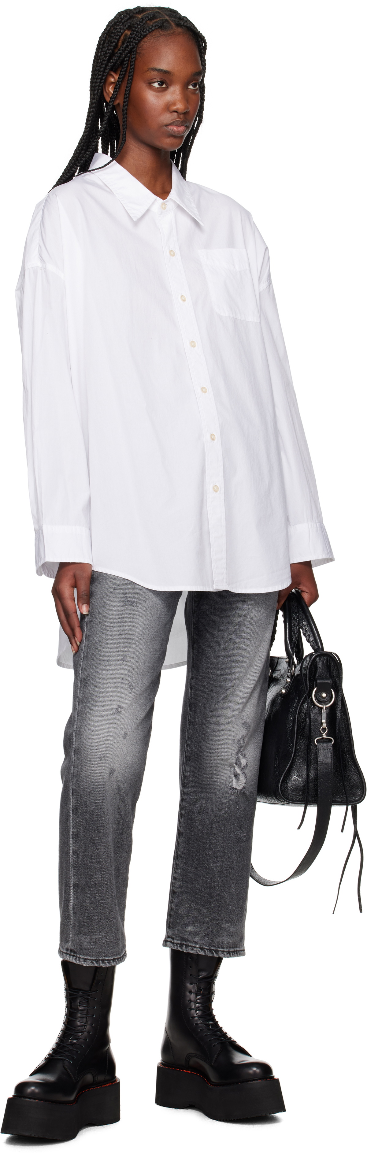 R13 Black Double Stack Boots R13