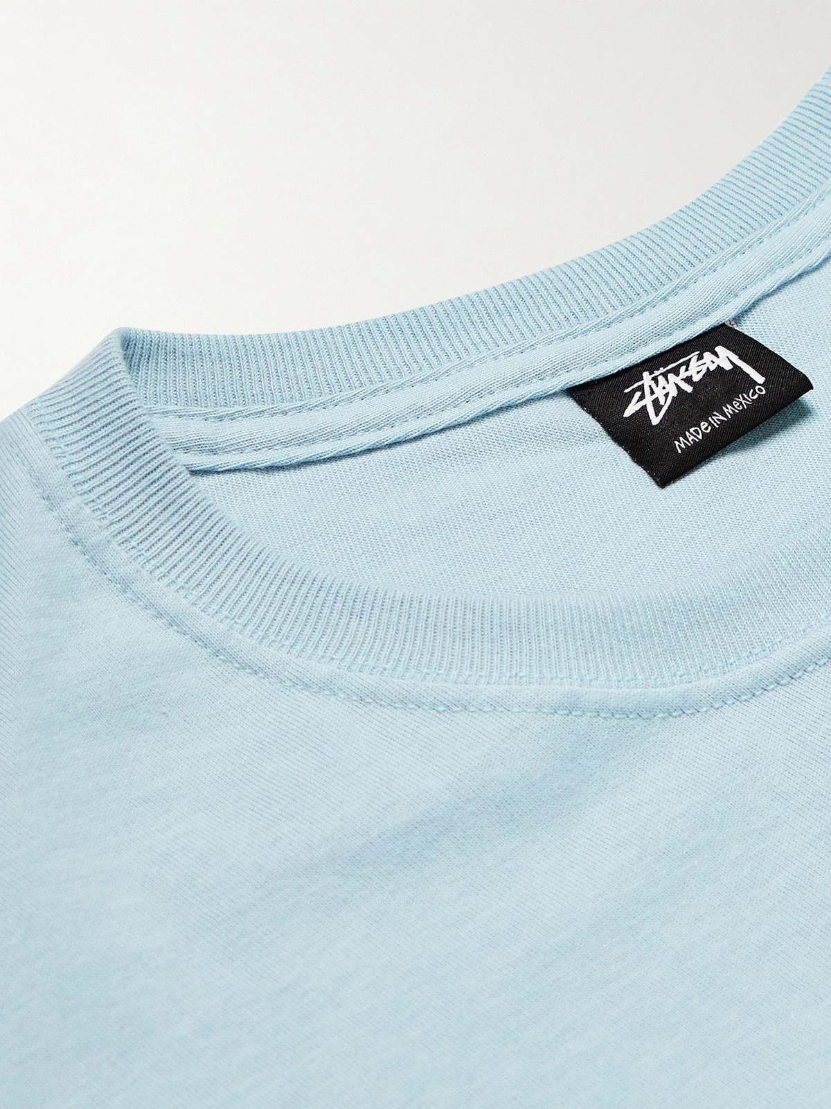 Stussy - Logo-Print Cotton-Jersey T-Shirt - Blue Stussy