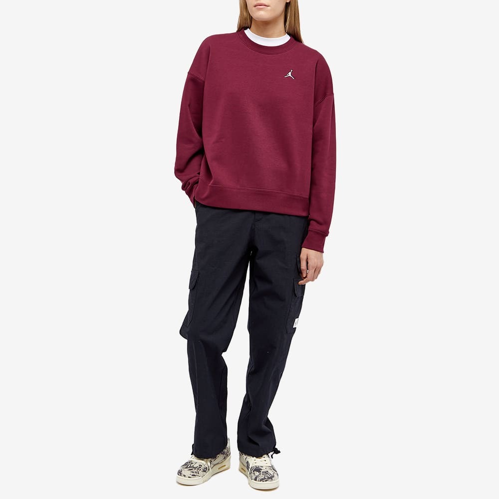 Air Jordan Essential Fleece Crew Sweat in Cherrywood Red/White Nike ...