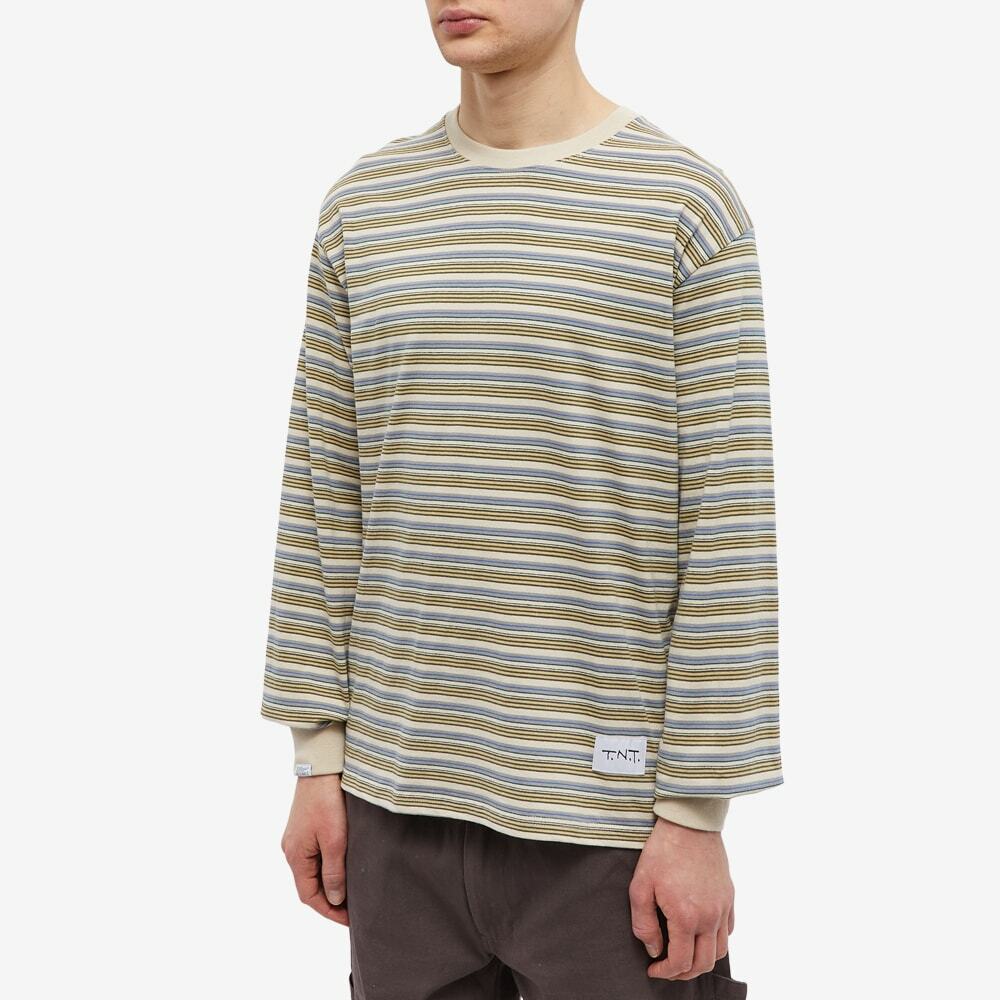 thisisneverthat Men's Long Sleeve Stripe T-Shirt in Ivory thisisneverthat