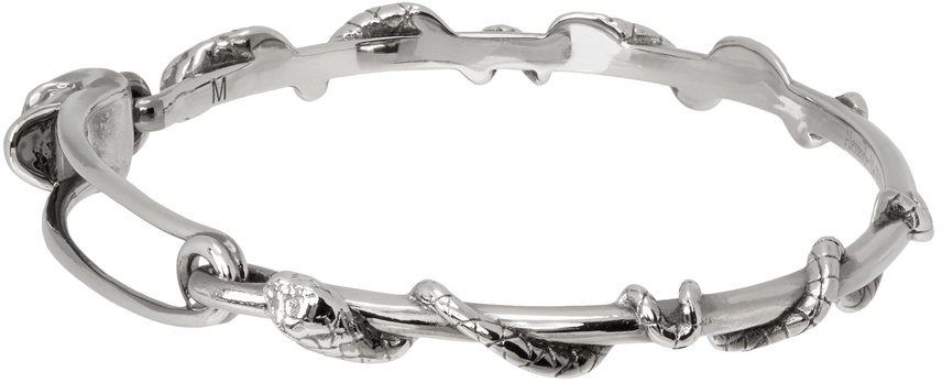 Alexander McQueen Silver Skull Safety Pin Bracelet Alexander McQueen