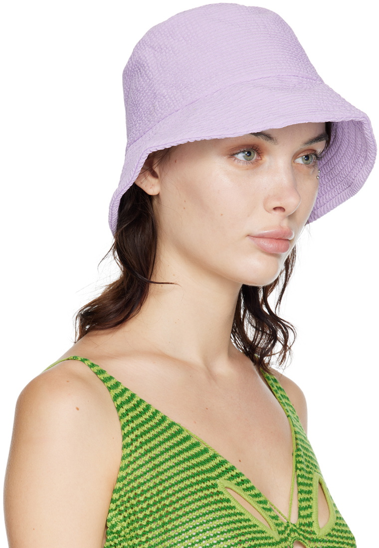 Danielle Guizio SSENSE Exclusive Purple Mona Bucket Hat Danielle Guizio