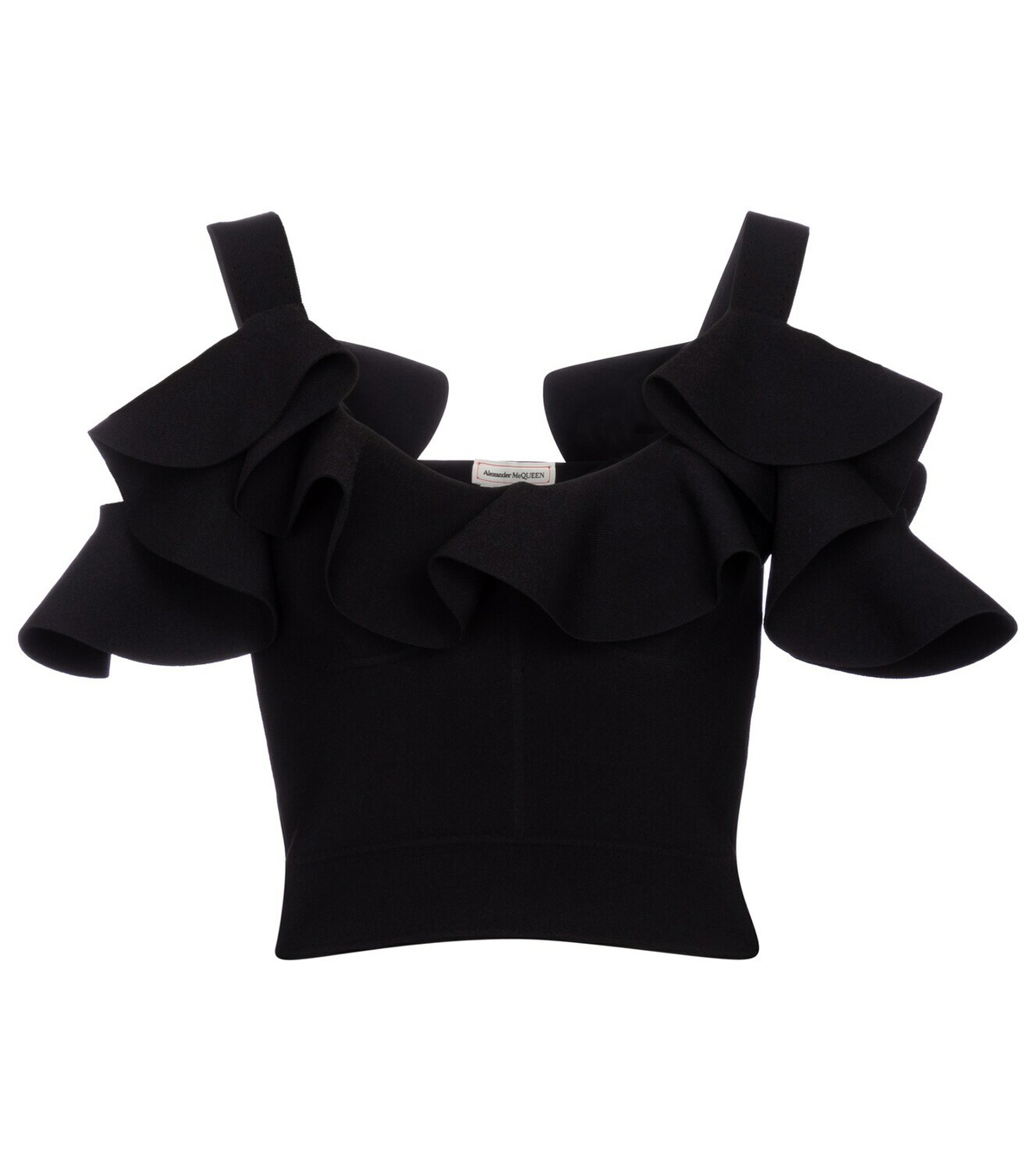 Alexander McQueen Ruffle-trimmed top Alexander McQueen