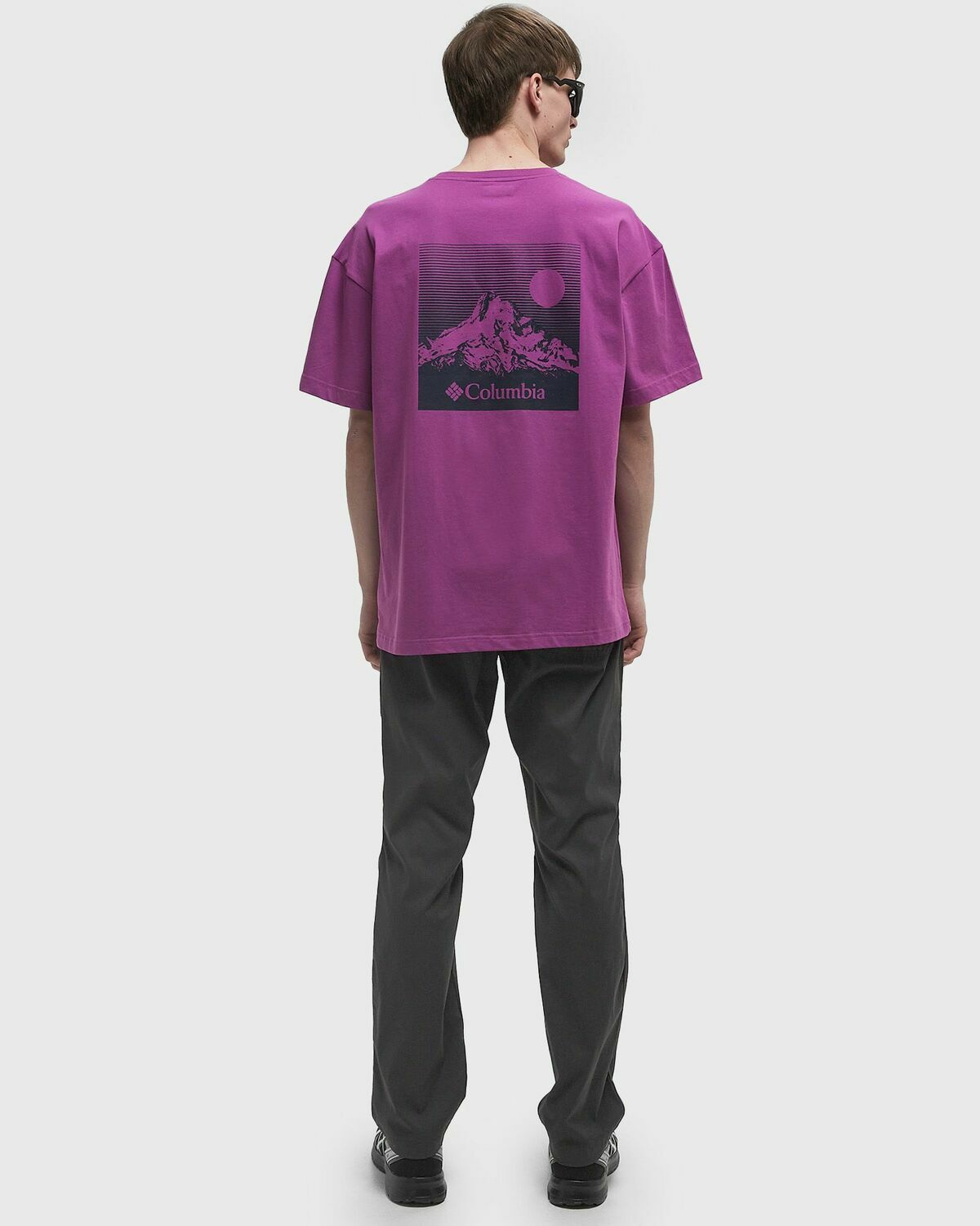 Columbia Black Butte™ Graphic Tee Purple Mens Shortsleefe Columbia
