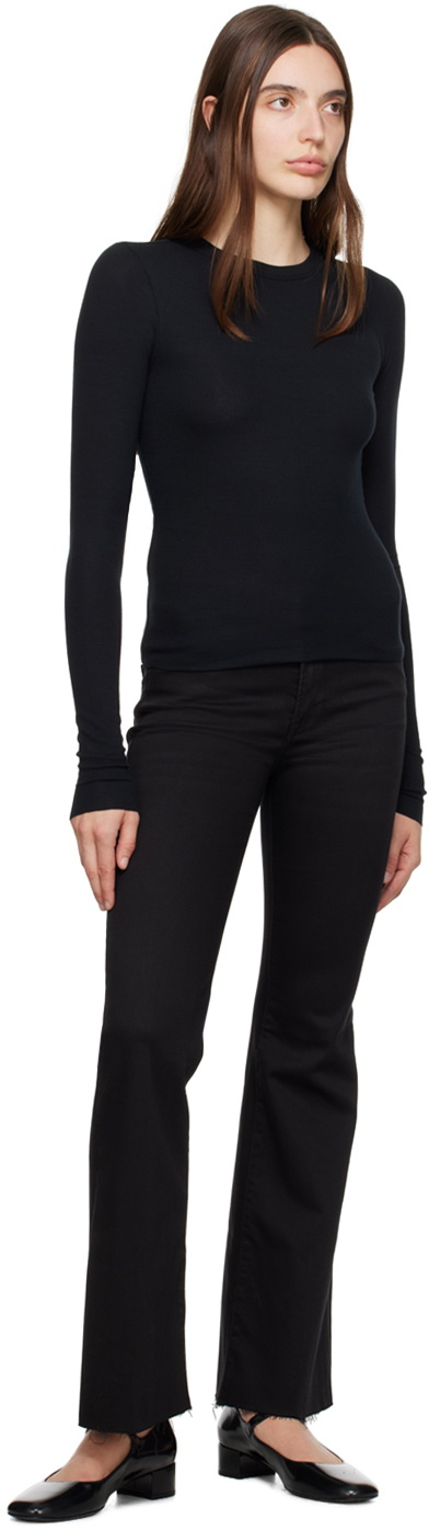 FRAME Black 'Le Easy Flare' Jeans Frame Denim