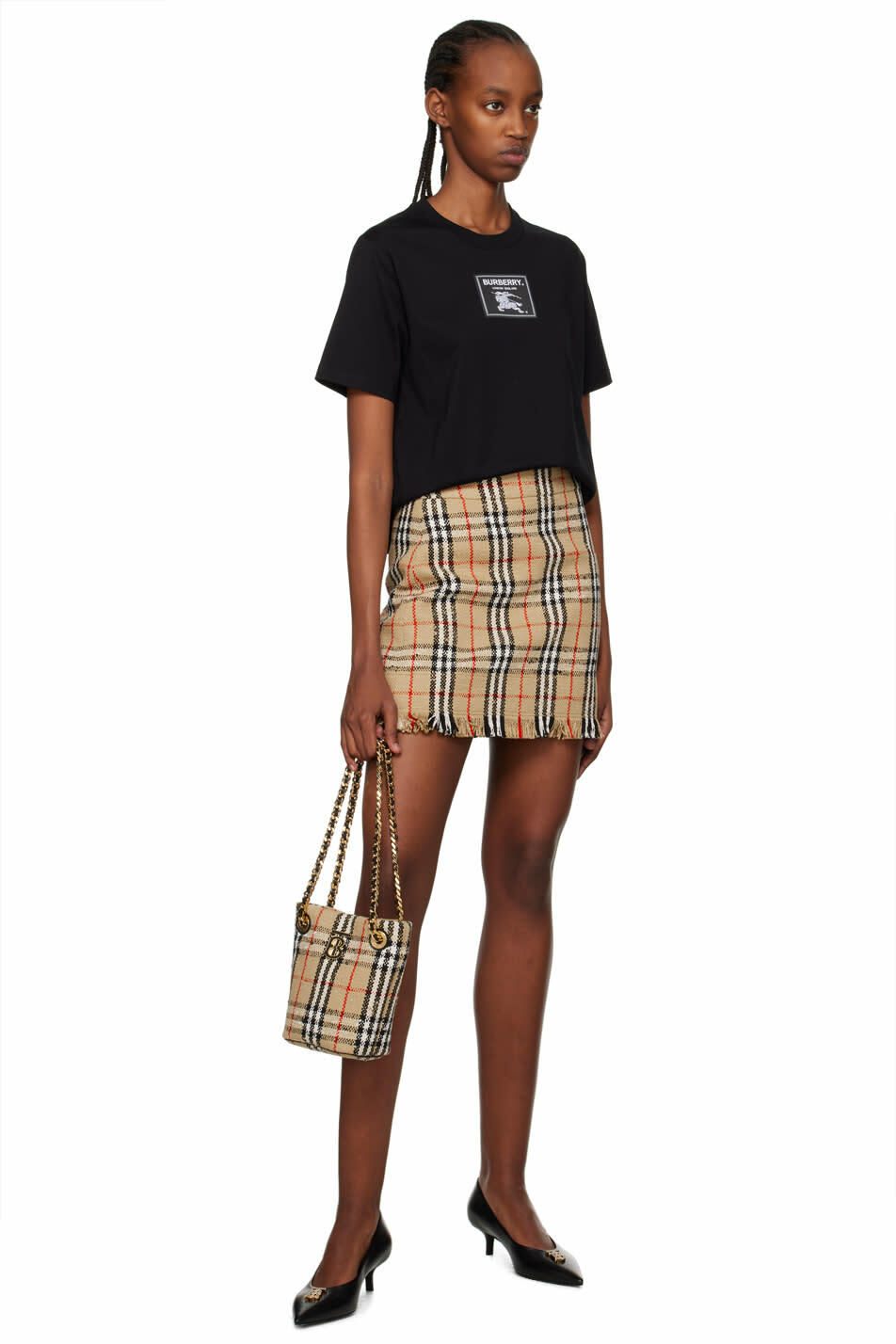 Burberry Beige Vintage Check Miniskirt Burberry
