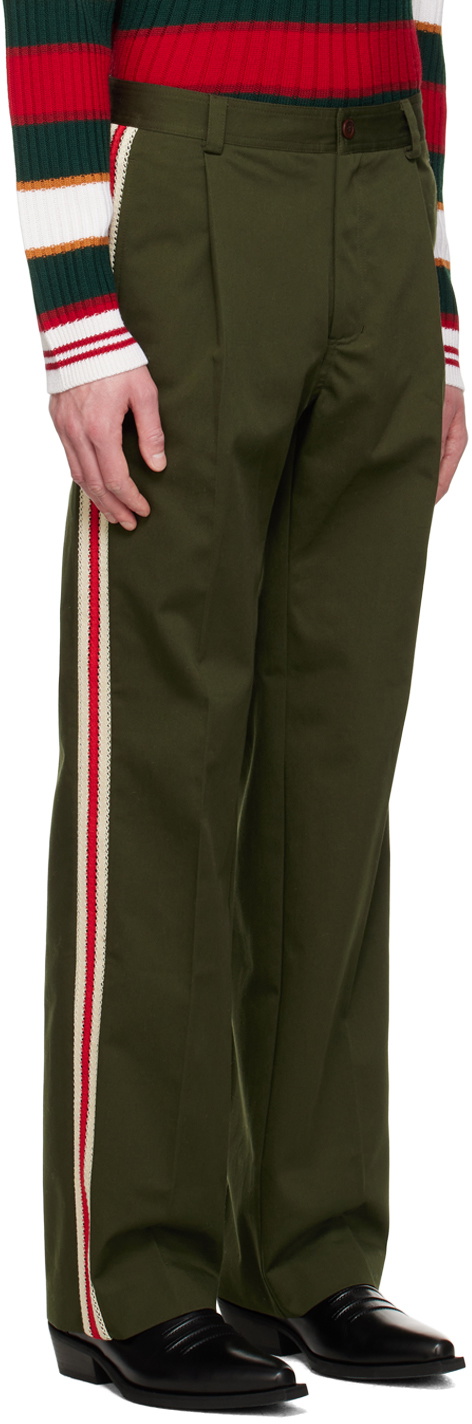 Wales Bonner SSENSE Exclusive Khaki Harmonic Trousers Wales Bonner