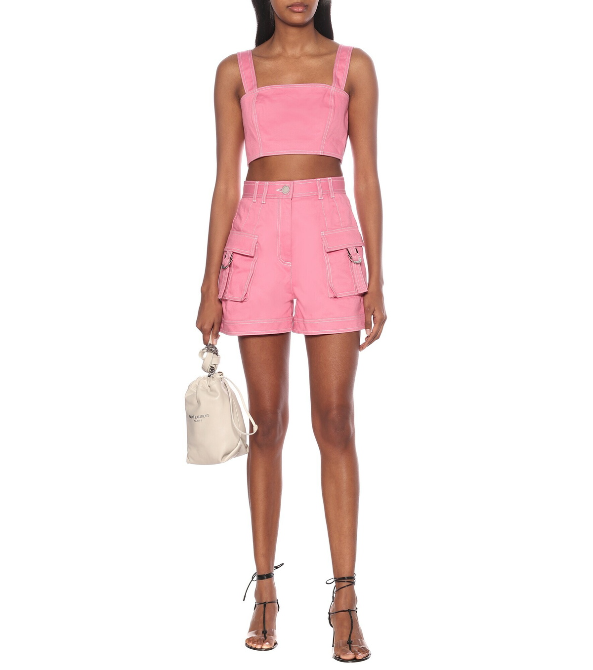 Balmain - High-rise denim shorts Balmain