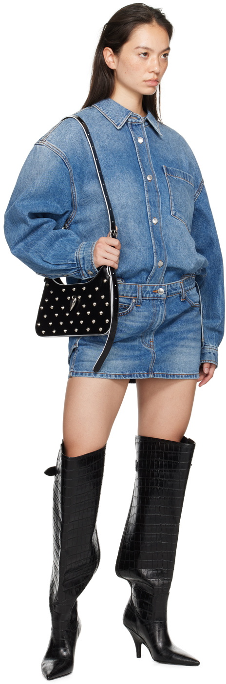 Alexander Wang Black Diablo Open Back Boots Alexander Wang