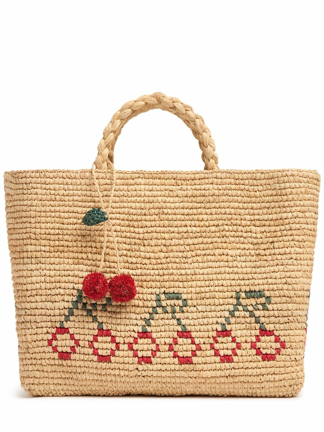 BONPOINT Cherry Raffia Tote Bag Bonpoint