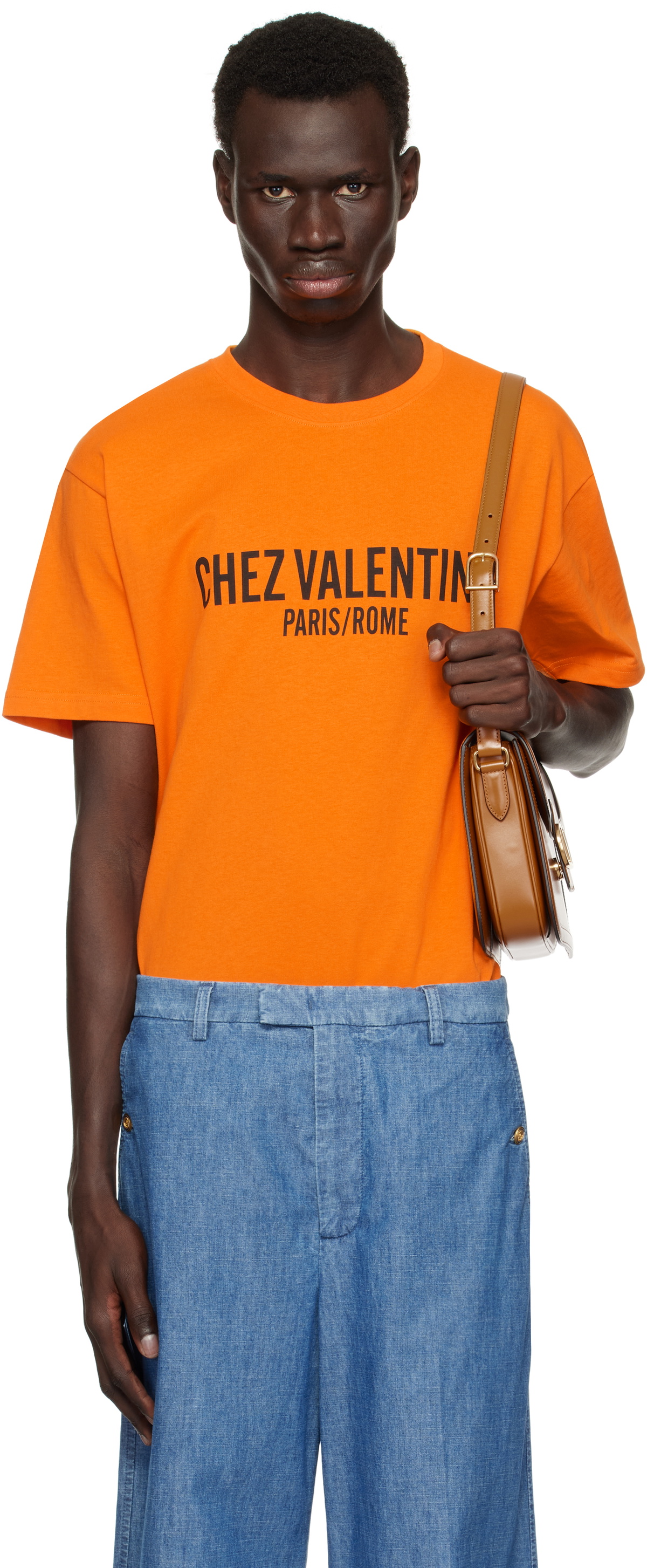 Valentino Orange 'Chez Valentino' T-shirt Valentino