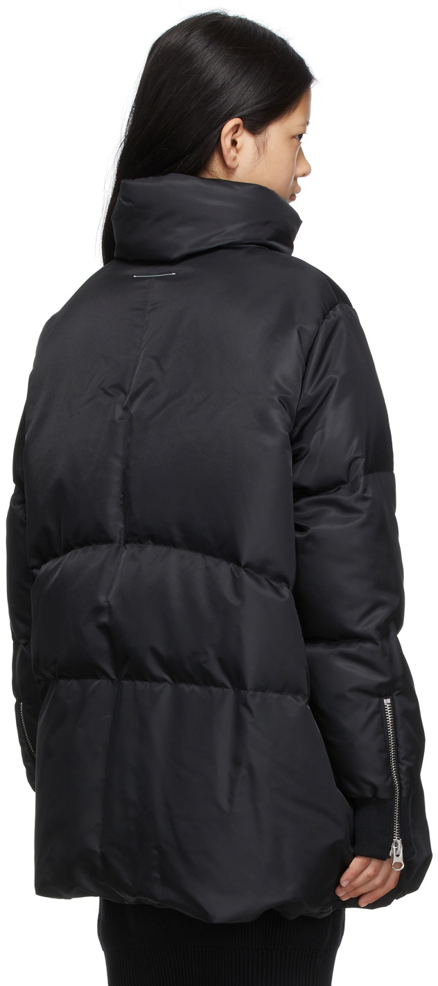MM6 Maison Margiela Black Down Zip Jacket MM6 Maison Margiela