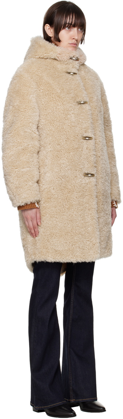 rag & bone Beige Iggy Faux-Fur Coat Rag and Bone