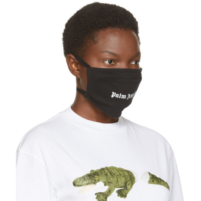 Palm Angels Black Logo Mask Palm Angels