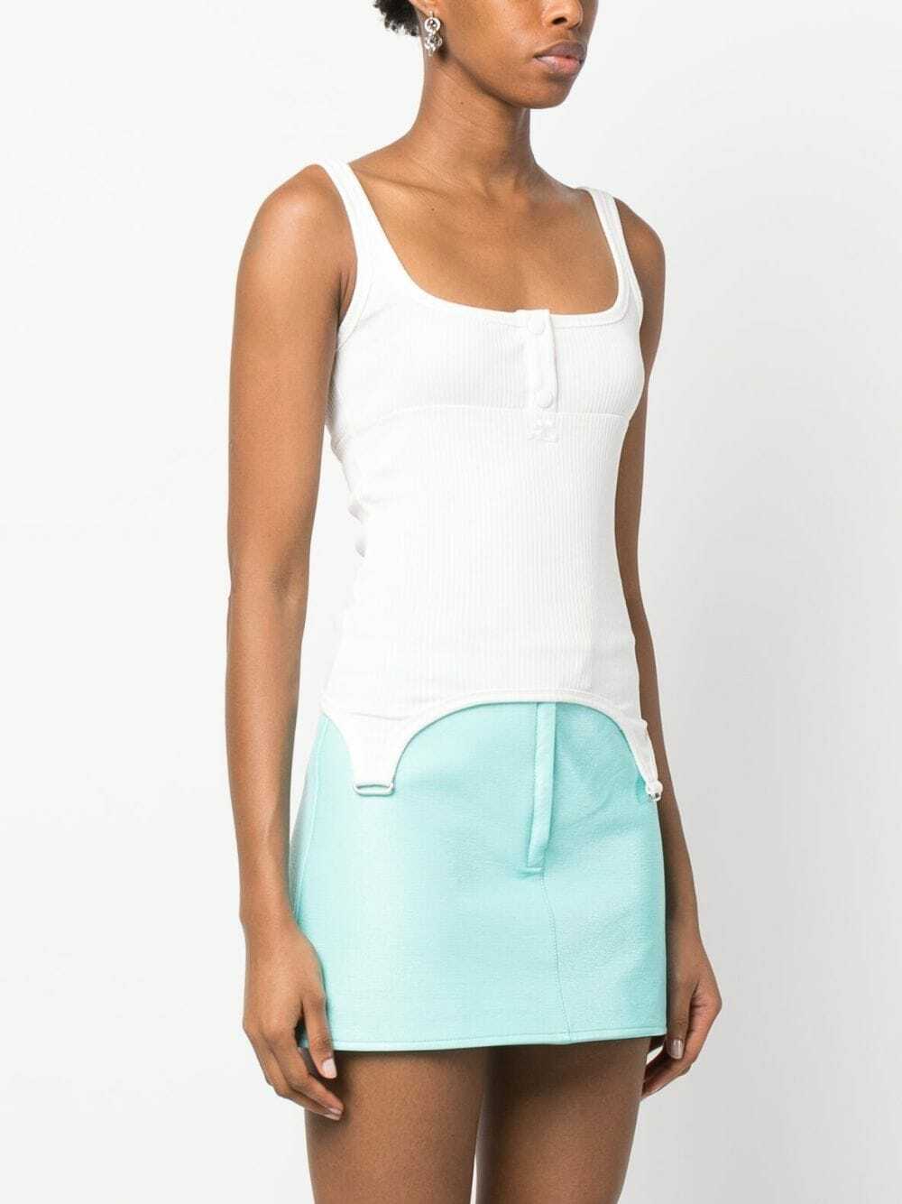 COURRÈGES - Cotton Rib Tank Top Courreges