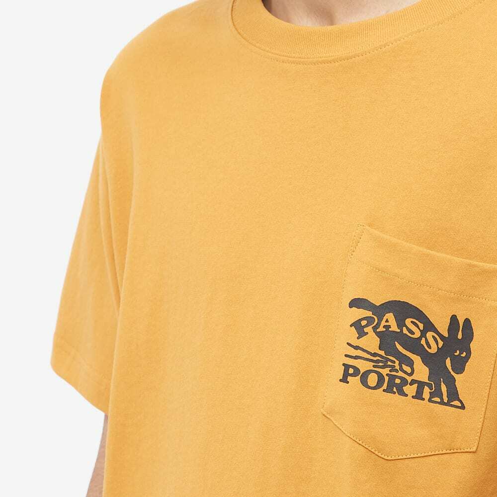 Pass~Port Men's Mule Pocket T-Shirt in Golden Brown Pass~Port