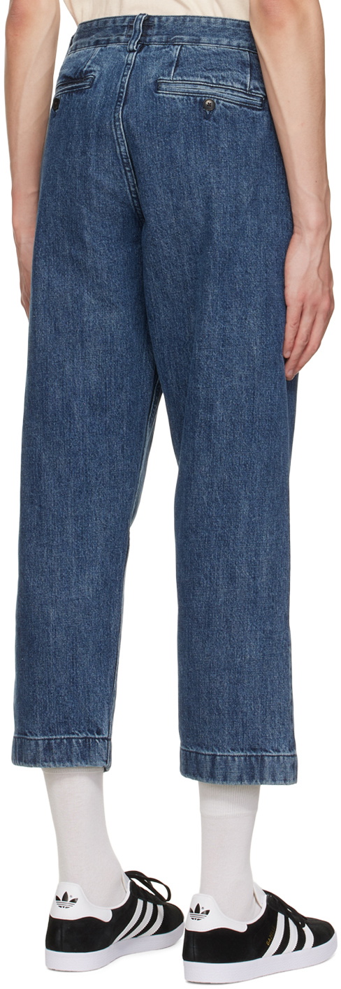 Noah Indigo Double-Pleat Jeans Noah NYC